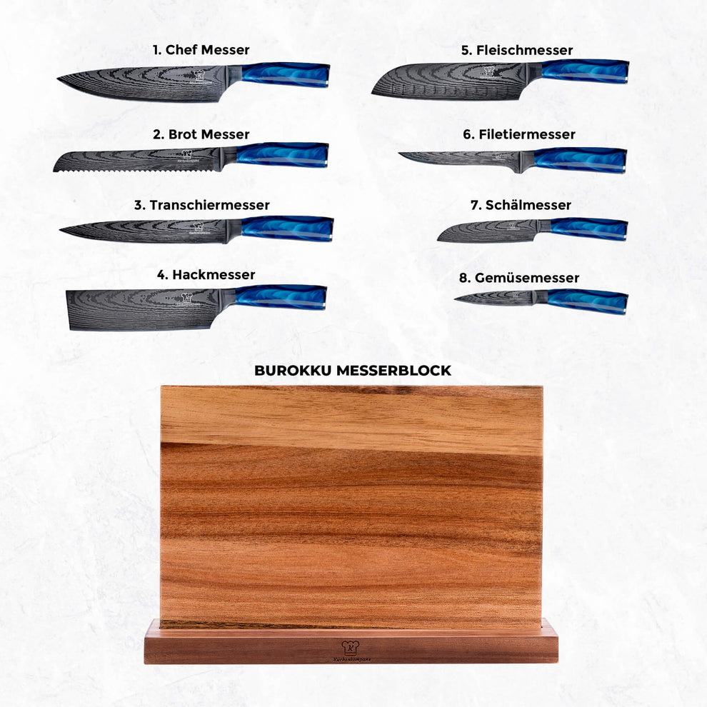 9-teiliges Shiburu Messerset | Küchenkompane